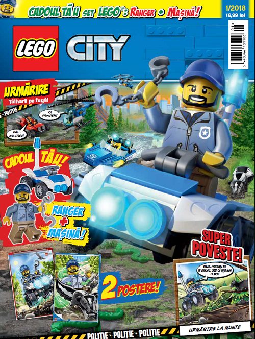 Lego Revista - Lego City + mini figurina Ranger + masina - LLStore