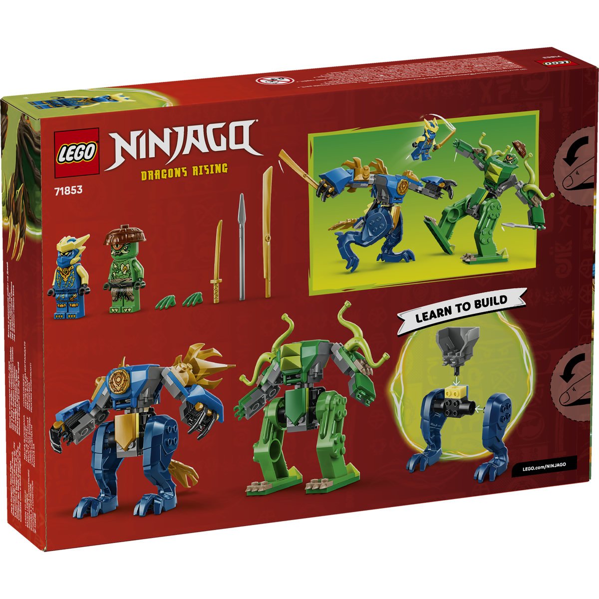 LEGO Ninjago - Robotul dragon al lui Jay în luptă 71853, 107 piese ...