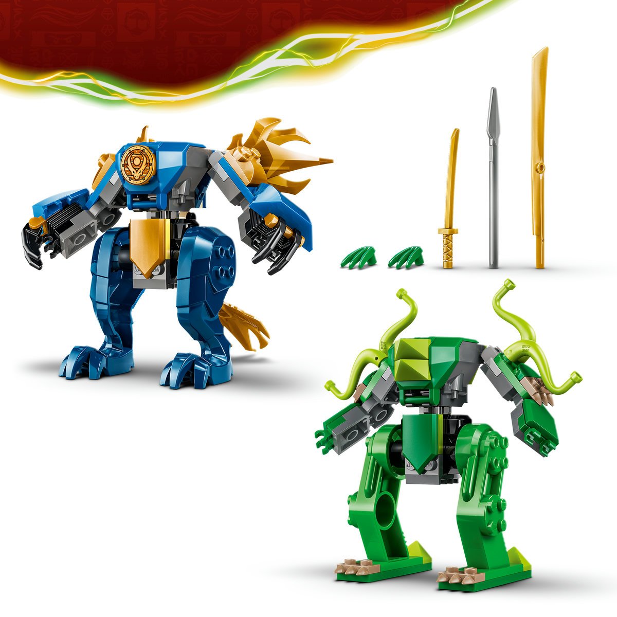 LEGO Ninjago - Robotul dragon al lui Jay în luptă 71853, 107 piese ...